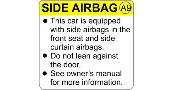 Airbag Warning Safety Label – VIN Label Shop